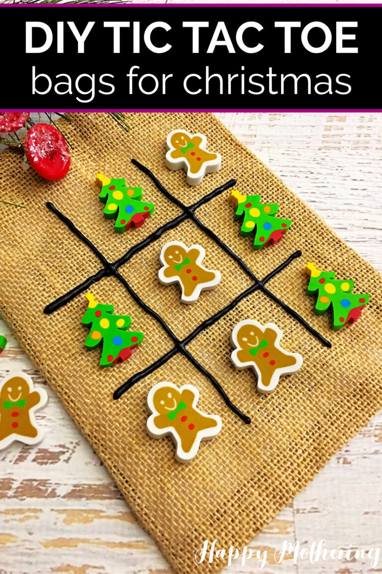 Kids Christmas Craft: Reusable Tic Tac Toe Game with Carry Bag