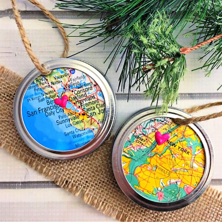 Easy DIY Map Ornament - Happy Mothering